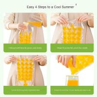 China Disposable Self-Sealing PE Ice Trays Food-Grade Passion Fruit Ice Making Bags 1.5 Gallon for Homemade for sale