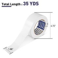 China White Heavy Duty Water Activated Duct Tape 35 Yds Acrylic Single Sided Waterproof for Carton Sealing for sale