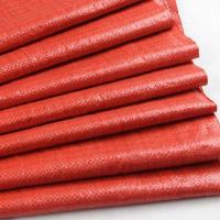 China PP Woven Bag With Single Fold Heat Cut Top And Single Folded Bottom For Rice And Flour Packaging for sale