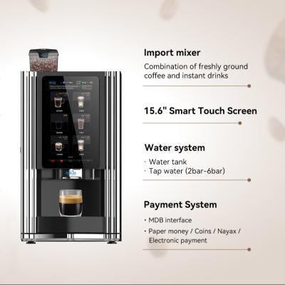 China 220V/50-60Hz Commercial Bean to cup Coffee Vending Machine With Touch Screen for sale
