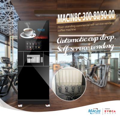 China More Than 12 Drinks Bean To Cup Coffee Vending Machine In Black For Tea And Other Beverages for sale