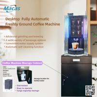 China Convenient And Intelligent Bean To Cup Coffee Vending Machine With Custom Cabinet for sale