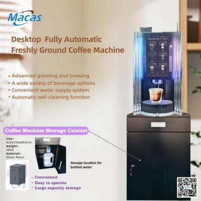 China 15.6inch Touch Screen Bean To Cup Coffee Vending Machine With Custom Cabinet For Office Building for sale