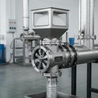 China Negative Pressure Rotary Feeder Valve Engineered for Consistent Transport of Potato Powder in Industrial Processes for sale