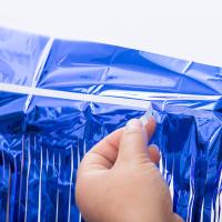 China Vibrant Plastic Fringe Curtain Adds Surprise And Fun To Birthday Party Decor Blue Fringe Curtain for sale