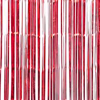 China Colorful Tassel Foil Streamer Backdrop Adds Modern Flair To Party Decor Red Tinsel Backdrop for sale