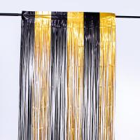 China Party Fringe Curtain Event Supplies Vibrant Tassel Gold Foil Fringe Decoration For Festive Celebrations for sale