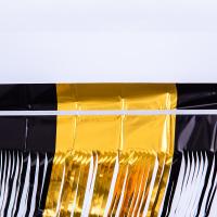 China Colorful Plastic Foil Fringe Curtain For Modern Birthday Party Decorations Foil Streamer Backdrop for sale