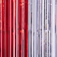 China Vibrant Plastic Fringe Birthday Party Foil Curtain Decoration In Assorted Color Shades for sale