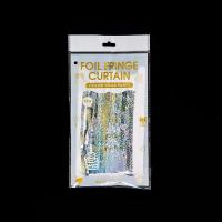 China Laser Foil Fringe Christmas Tinsel Curtain Background For Indoor / Outdoor Festival Decoration for sale