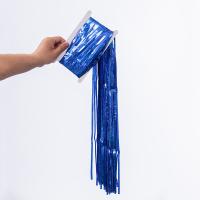 China Multicolored Waterproof Wall Mounted Laser Rain Curtain PET Background For Festive Occasions for sale