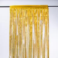 China Wall Mounted Gold Foil Party Curtains Background For Indoor Outdoor Festive Occasions for sale