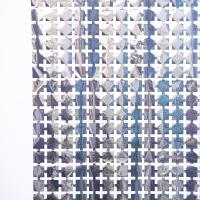 China Elegant Grid Party Dressing Square Foil Fringe Curtain Living Room Waterproof Silk Decoration for sale