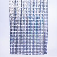 China Elegant Grid Party Dressing Square Foil Fringe Curtain Living Room Waterproof Silk Decoration for sale