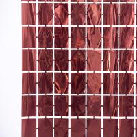 China Waterproof Foil Grid Party Dressing Square Foil Backdrop For Living Room Decoration for sale