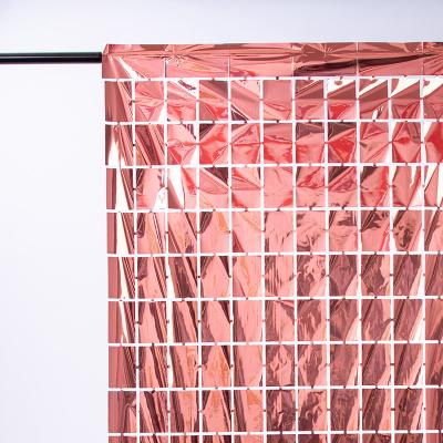 China Assorted Foil Party Dressing  Square Metallic Foil Backdrop Living Room Background Wall for sale