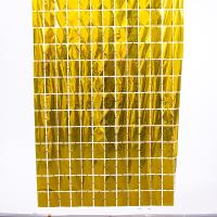 China Modern Grid Silk Square Foil Fringe Curtain Waterproof Square Foil Backdrop For Wall for sale
