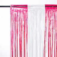 China Colorful Macaron PET Red Tinsel Curtain Living Room Party Installation With Vibrant Patterns for sale