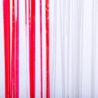 China Waterproof Anti Bacterial PET Modern Red Foil Fringe Curtain Macaron Foil Curtain for sale