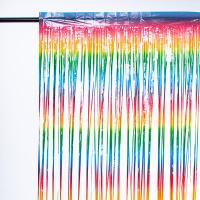 China Modern PET Colorful Fringe Backdrop Waterproof Curtain For Living Room Bedroom Bathroom for sale