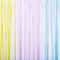 China Colorful PET Multi Coloured Foil Curtain For Stylish Party Decoration Waterproof for sale