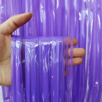 China PET Waterproof Fluorescent Blue Foil Fringe Curtain Customized Indoor Outdoor Festive Decor for sale