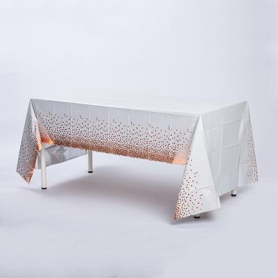 China Oilproof Waterproof Plastic Party Tablecloth Elegant For Formal And Informal Events for sale