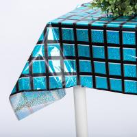 China Elegant Rectangle Laser Pet Film Disco Tablecloth Shiny Style for Parties Indoors And Outdoors for sale