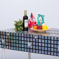China Sparkling Party Celebration Glittery Table Cloth Laser Pet Film Washable For Decorations for sale