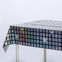 China Washable Laser Pet Film Twinkling Table Linens  Event Table Cloth For Stylish Party Ambiance for sale