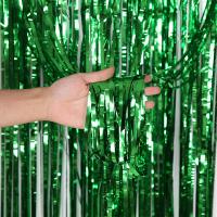 China Vibrant Plastic Party Fringe Curtain Gold Foil Backdrop Adds Surprise And Fun To Events for sale
