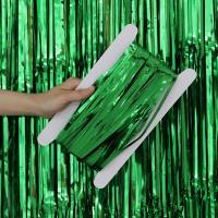 China Modern Silver Fringe Curtain For Vibrant Party Decor Tinsel Wall Backdrop Joy Colorful Foil Tassel Curtain for sale