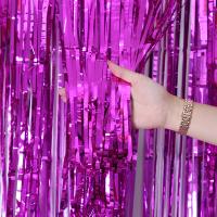 China Colorful Creative Fringe Party Curtain Set For Ultimate Celebration Tinsel Wall Backdrop for sale