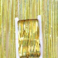China Festive Laser Gold Metallic Foil Fringe Curtain Rain Background Glitter Foil Curtain for sale