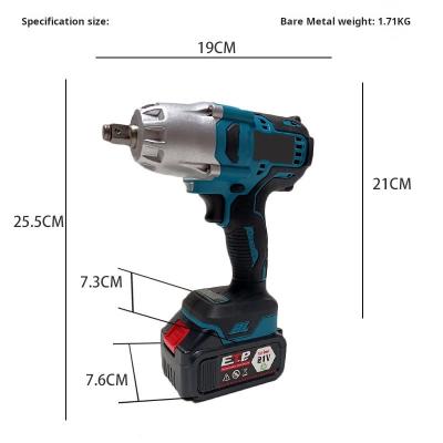 China 500N Brushless Lithium Battery Electric Impact Wrench 500NM Torque 3/8 Chuck for Car Tire Removal for sale