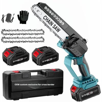 China 63W Portable Lithium Handheld Chainsaw 21V 8 Inch Guide Plate for Wood Cutting for sale