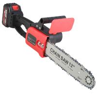 China OEM 21V Rechargeable Electric Chainsaw 12 Inch Handheld Battery Chainsaw for Wood Cutting for sale