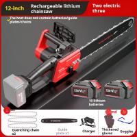 China Double Lithium Battery Powered Chainsaw Large Capacity Lithium Ion Chainsaw 9800r/Min for sale