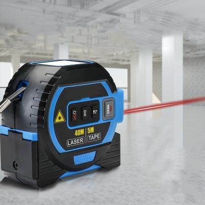 China 3 in 1 Laser Tape Measure 40m Range Digital Measuring Tool with 5m Steel Tape for sale
