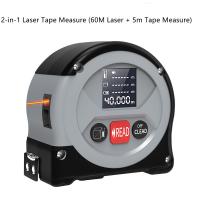 China 3 in 1 Laser Tape Measure 40m Range Digital Measuring Tool with 5m Steel Tape for sale