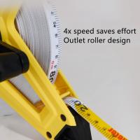China High Strength ABS Housing 50M Engineering Tape Measure With Mechanical Handle for sale