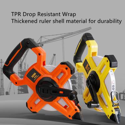 China 15mm 100m Anti-Aircraft Power Saving Rocker PVC Portable Tape Measure for Construction for sale