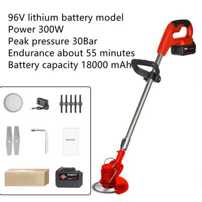 China 18000mAh Lithium Electric Lawn Mower Overpressure Protection Red Color 10000rpm for sale