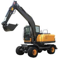 China 8000kg Wheel Excavator 0.3m³ Bucket Capacity for Pavement Crushing and Construction for sale