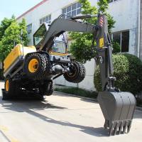China 8000kg Wheel Excavator 0.3m³ Bucket Capacity for Pavement Crushing and Construction for sale