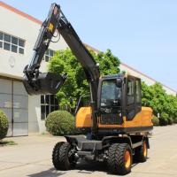 China 8000kg Wheel Excavator 0.3m³ Bucket Capacity for Pavement Crushing and Construction for sale