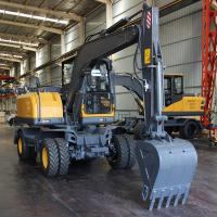 China 8000kg Wheel Excavator 0.3m³ Bucket Capacity for Pavement Crushing and Construction for sale