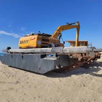 China Used Amphibious Excavator S155 0.54m³ Bucket Capacity 950L Fuel Tank High Torque Motor for sale
