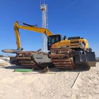 China Used Amphibious Excavator S155 0.54m³ Bucket Capacity 950L Fuel Tank High Torque Motor for sale