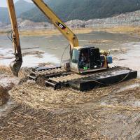 China Used Amphibious Excavator S155 0.54m³ Bucket Capacity 950L Fuel Tank High Torque Motor for sale